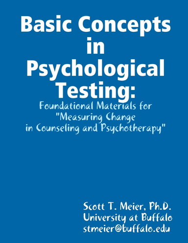 Basic Concepts in Psychological Testing