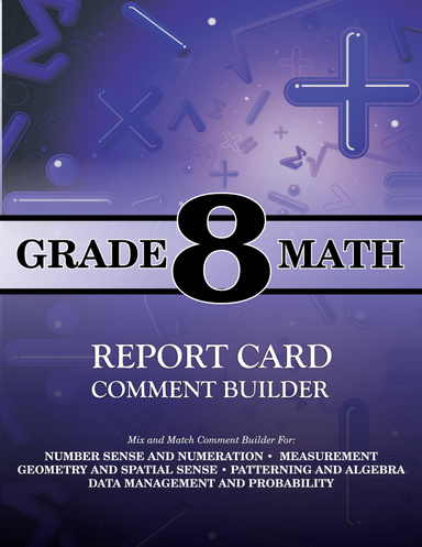 Grade 8 Math Report Card Comment Builder