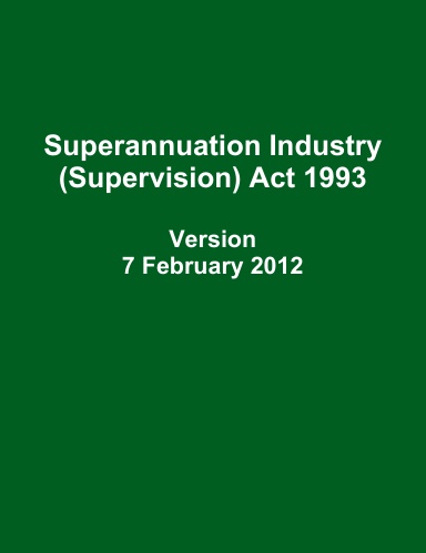Superannuation Industry (Supervision) Act 1993 (Cth)