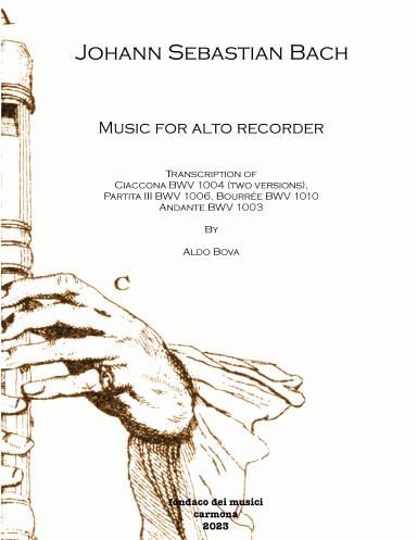 J. S. Bach Music for alto recorder