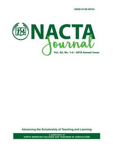 NACTA Journal Vol. 62, No. 1-4, 2018 Annual Issue