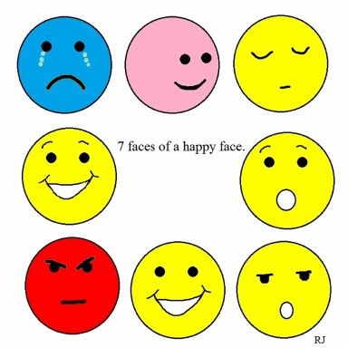 7 faces of a 'Happy Face'.