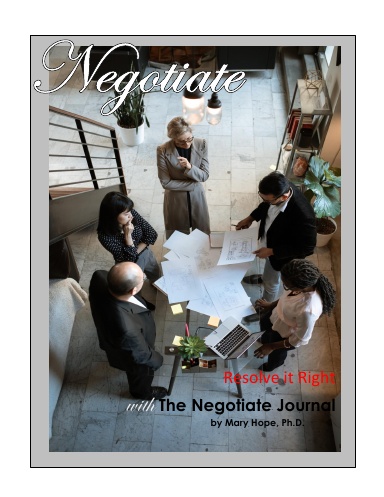Negotiate: Resolve It Right With The Negotiate Journal