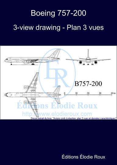 3-view drawing - Plan 3 vues - Boeing 757-200