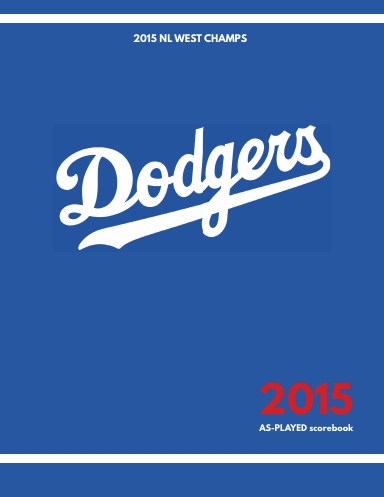 2015 Los Angeles Dodgers Scorebook
