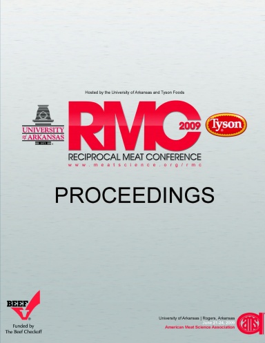 Proceedings of the American Meat Science Association 62nd Reciprocal ...