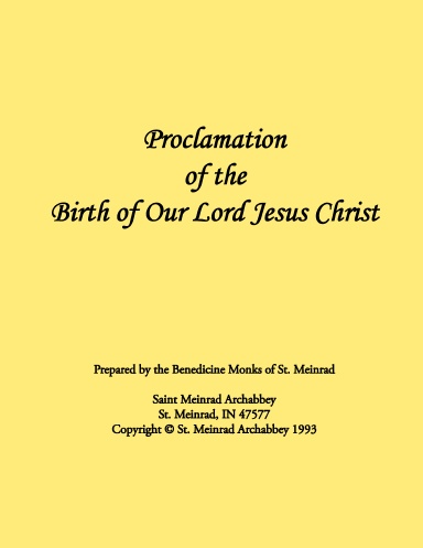 Proclamation of the Birth of Christ