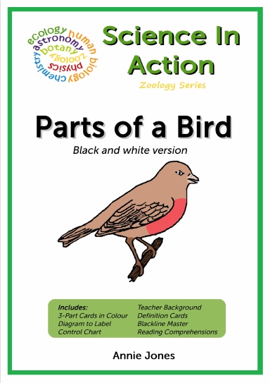 Science In Action - Zoology Series: Parts of a Bird (B&W)