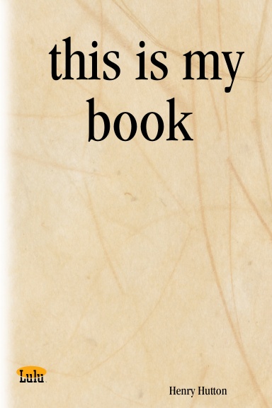 this is my book