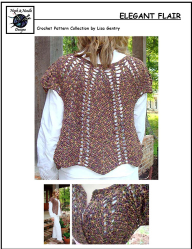 Elegant Flair - PDF Crochet Pattern for Vest
