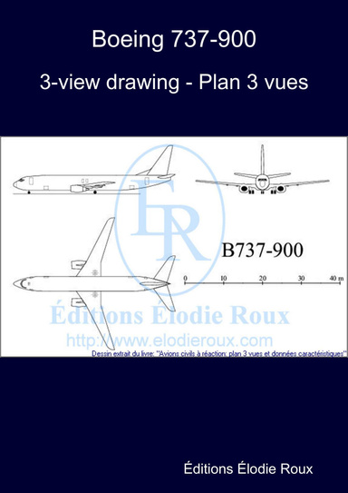 3-view drawing - Plan 3 vues - Boeing 737-900