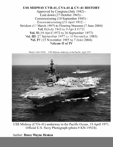 USS MIDWAY CVB-41, CVA-41 & CV-41 HISTORY (10 April 1972 to 26 ...