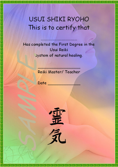 Reiki Certificate Templates