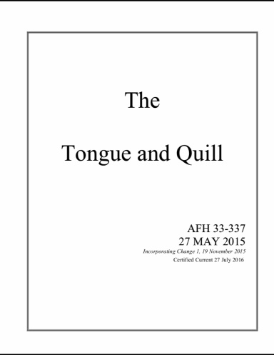 The Tongue and Quill AFH 33-337