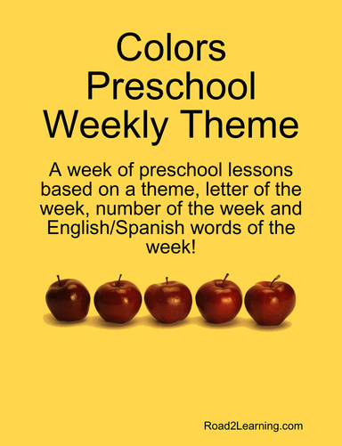 Colors Preschool Weekly Theme