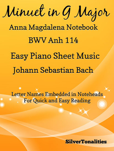 Minuet in G Major Anna Magdalena Notebook Easiest Piano Sheet Music Pdf