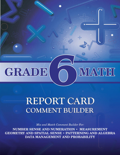 Grade 6 Math Report Card Comment Builder