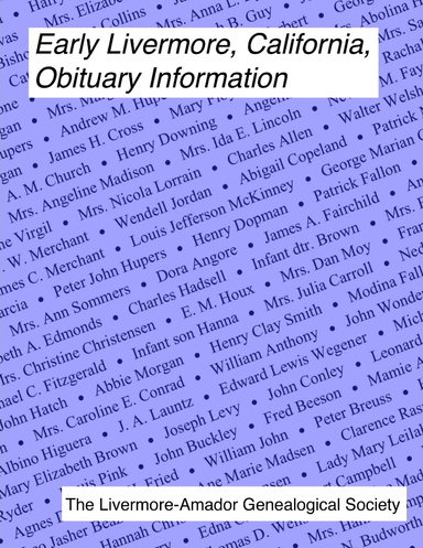 Early Livermore, California, Obituary Information
