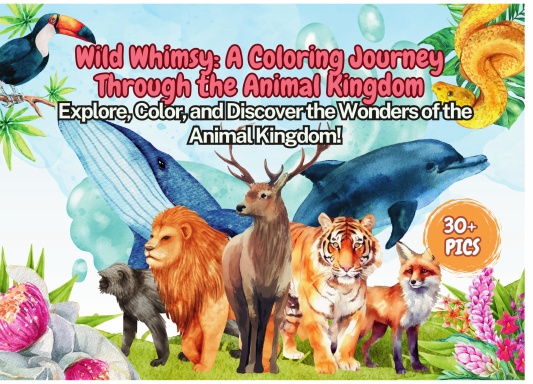 Wild Whimsy: A Coloring Journey Through the Animal Kingdom by ColoredINK