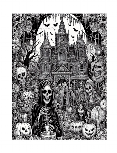 Adult Coloring Book: World's Most Expensive Spooky Horror Adventures ...