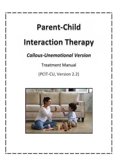 Parent-Child Interaction Therapy Callous-Unemotional Version Treatment ...