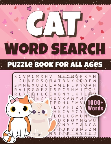 CAT THEMED WORD SEARCH PUZZLE -LARGE PRINT FOR ALL AGES