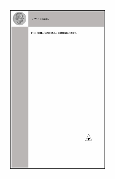 The Philosophical Propaedeutic
