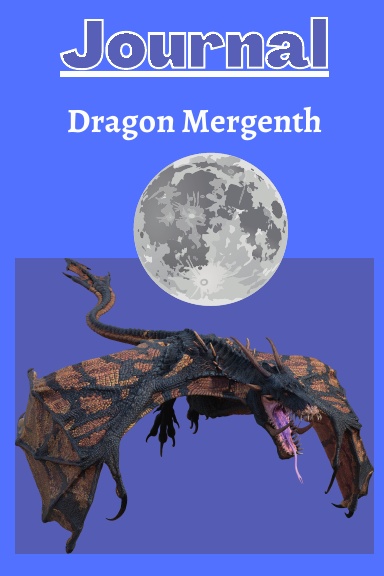 Dragon Journal Mergenth with a royal blue background