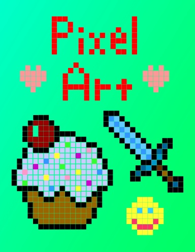 Pixel Art: Sketchbook, Graph Paper Composition Notebook, great for ...