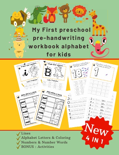 My First Preschool Pre-handwriting Workbook Alphabet for Kids