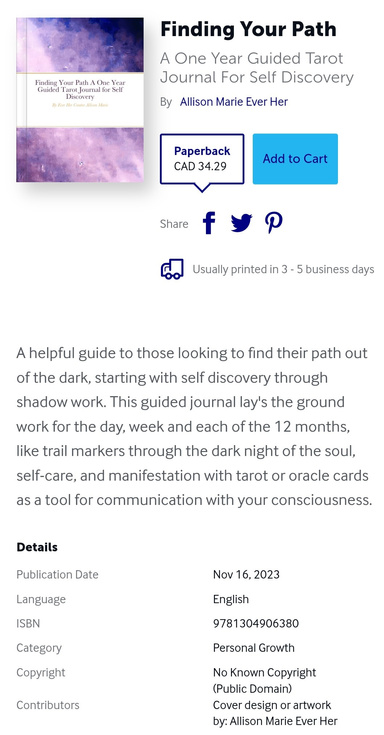 Finding Your Path, A One Year Guided Tarot Journal - Books and ...