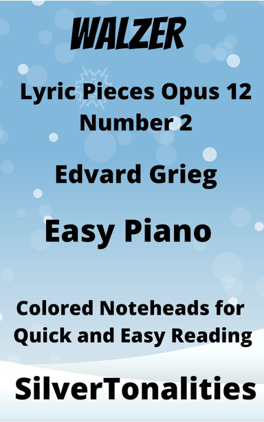 Walzer Lyric Pieces Opus 12 Number 2 Easy Piano Sheet Music with Colored Notation