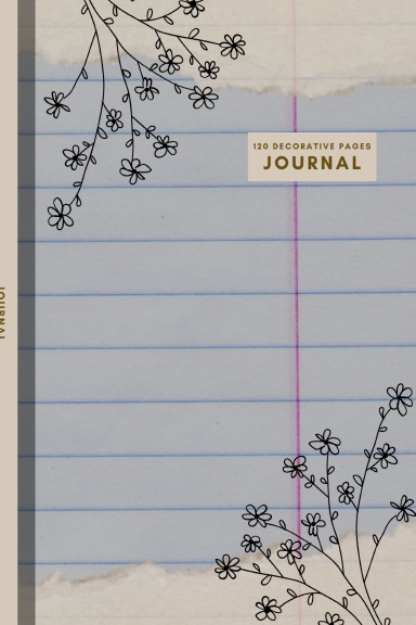Minimalistic Journal with Flower Line-Art