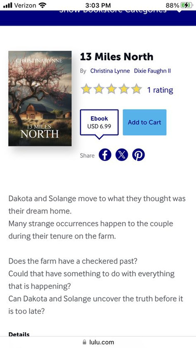 13 Miles North by Christina Lynne - Books and Publications Spotlight | Lulu