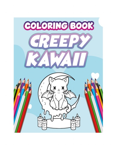 Creepy Kawaii Horror: A Children's Coloring Book Features 80 Pages of ...