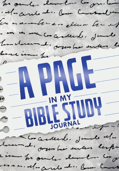 A Page In My Bible Study Journal