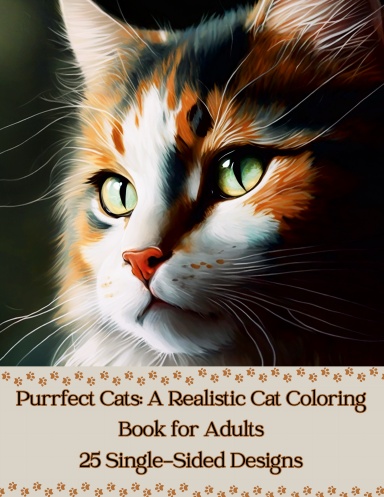 Purrfect Cats: A Realistic Cat Coloring Book for Adults