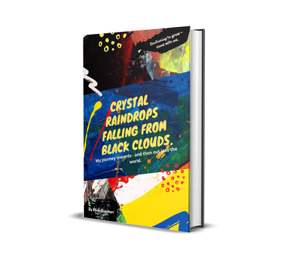 Crystal Raindrops Falling From Black Clouds