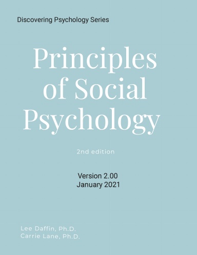 Principles of Social Psychology