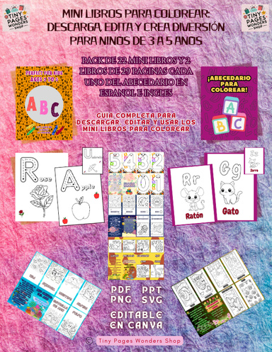 22 Mini Coloring Book Pack (Foldable) and 2 Coloring Books with 29 ...