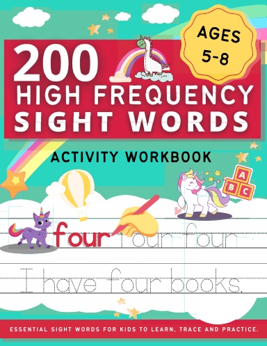 200 High Frequency Sight Words Activity Workbook : Essential Sight ...