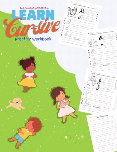 Learn Cursive Practice Workbook: with Cursive Alphabet and Coloring ...