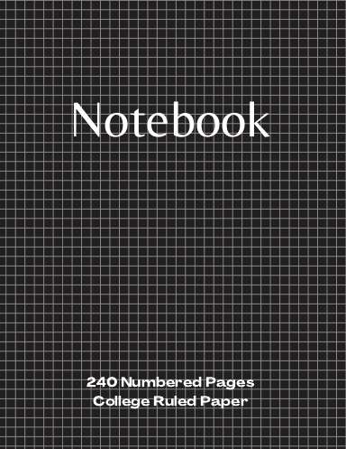 Coil Bound College Ruled Notebook with Numbered Pages