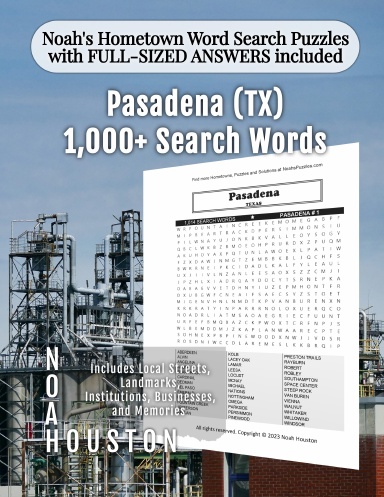 Noah’s Hometown Word Search Puzzles with FULL-SIZED ANSWERS included ...