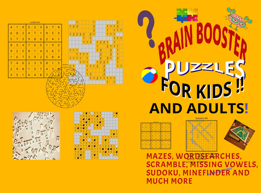 Brain Booster Puzzle Book For Kids And Adults