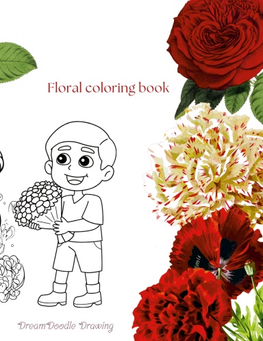 Floral coloring book