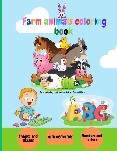 Farm coloring book and activities