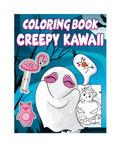 Creepy and Cute Kawaii: A Children's Coloring Book Features 80 Pages of ...