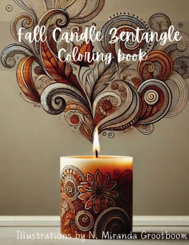 Fall Candle Zentangle Coloring Book