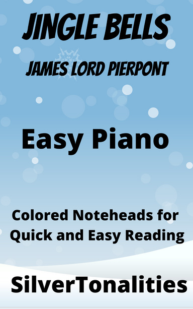 Jingle Bells Easy Piano Sheet Music with Colored Notation